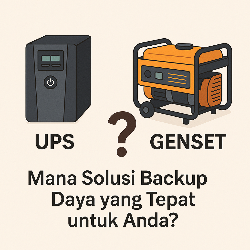 UPS vs Genset: Pilih Solusi Backup Daya Terbaik untuk Anda